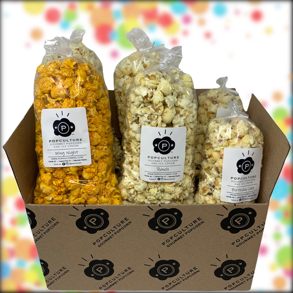 Pop Boxes and Tins - Popculture Gourmet Popcorn